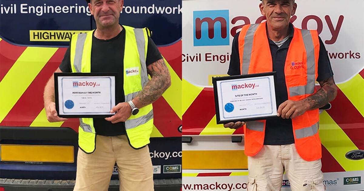 Mackoy Groundworkers site winners July 2018